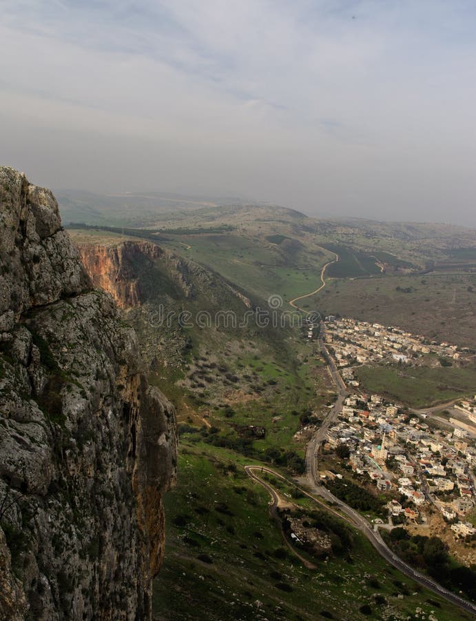 Arbel cliff view stock photo. Image of nature, village - 47946096