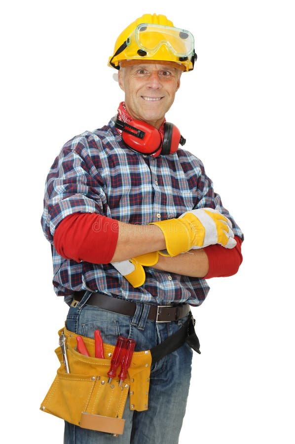 Arbetare arkivfoto. Bild av buick, jeans, hatt, industriellt - 12194076