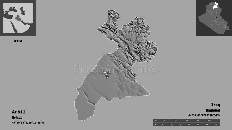 Arbil, Province of Iraq,. Previews. Bilevel Stock Illustration ...