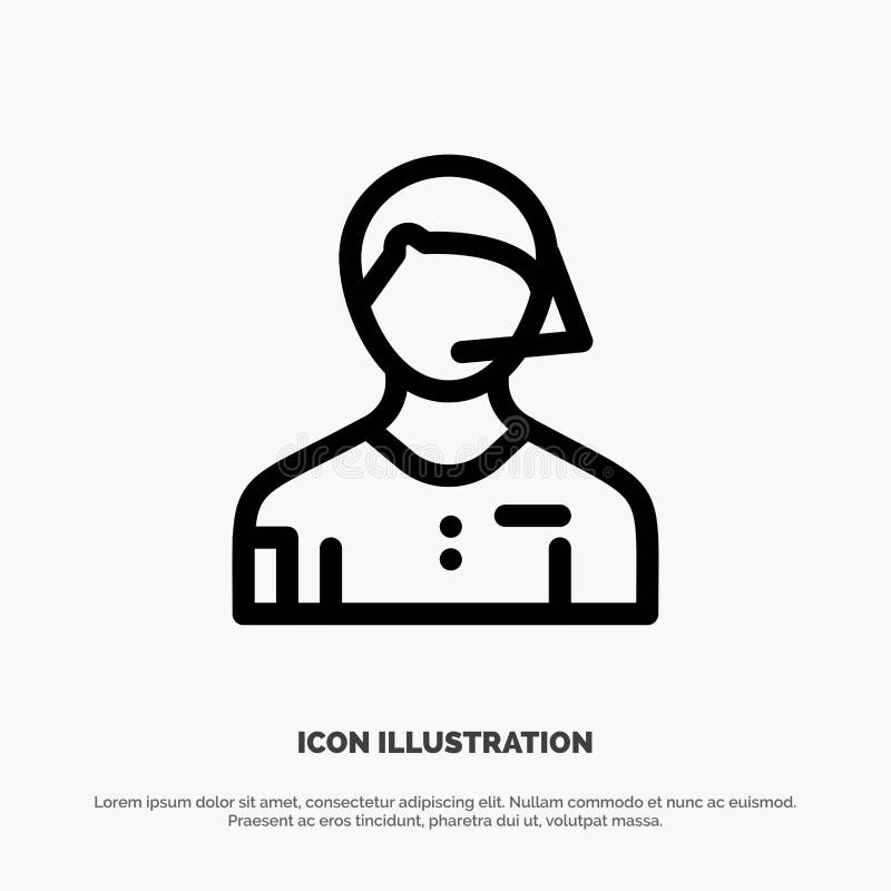 Arbiter, Football, Judge, Linesman, Referee Line Icon Vector Stock ...