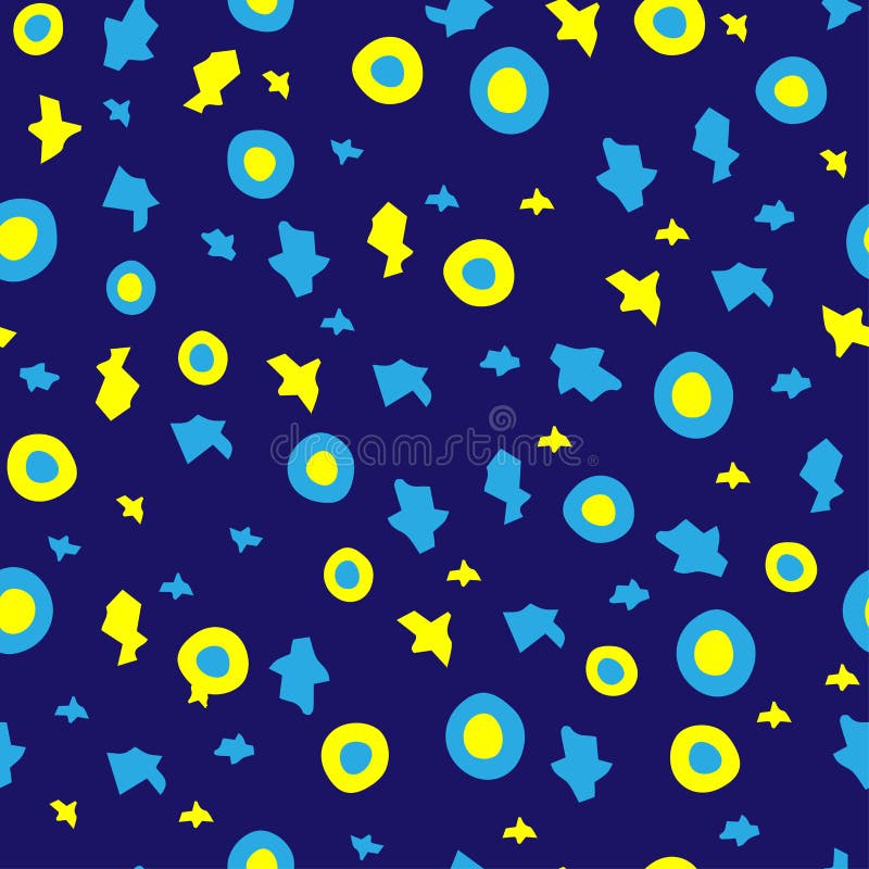 Arbitrary Bright Shapes on a Blue Background. Stock Vector ...