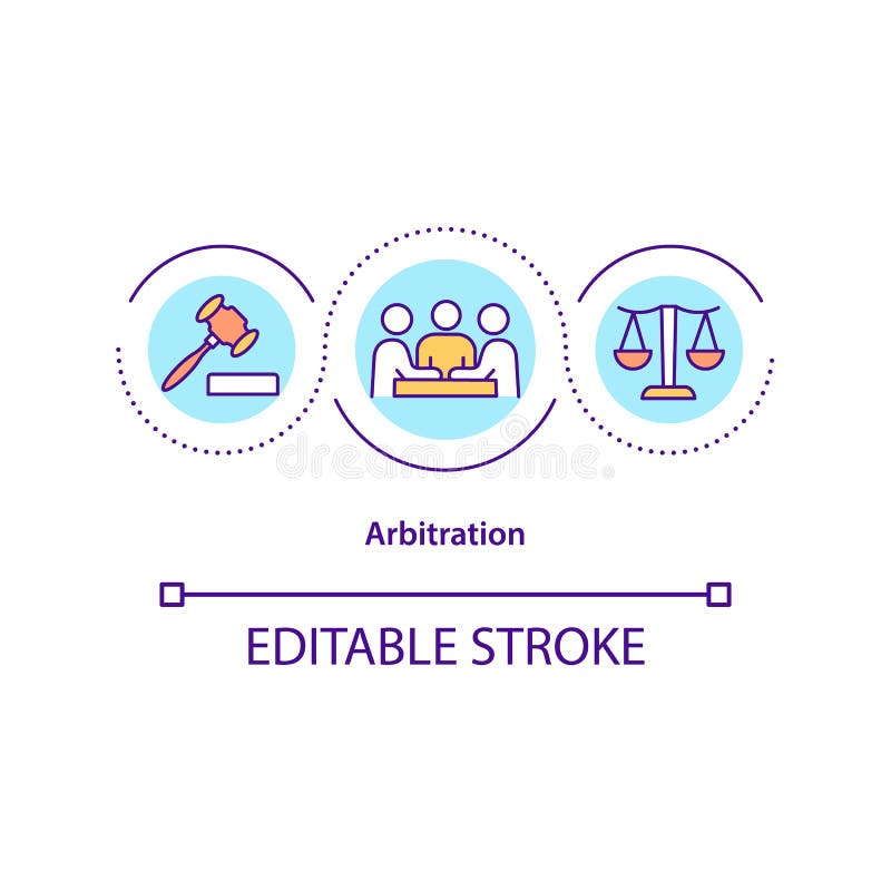 Arbitration concept icon stock vector. Illustration of misunderstanding ...