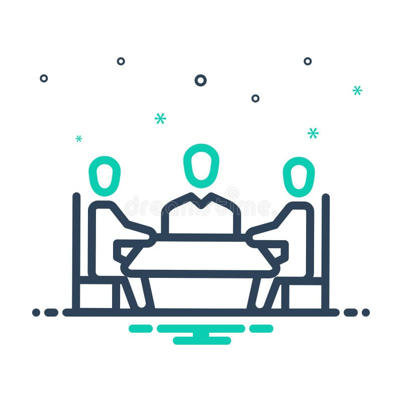 Mix Icon for Arbitration, Adjudication and Mediation Stock Illustration ...