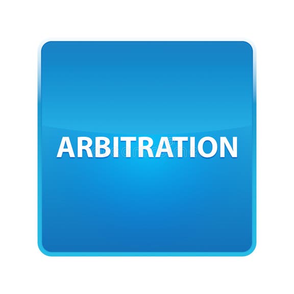 Arbitration Shiny Blue Square Button Stock Illustration - Illustration ...