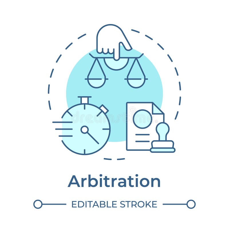 Arbitration Soft Blue Concept Icon Stock Vector - Illustration of ...