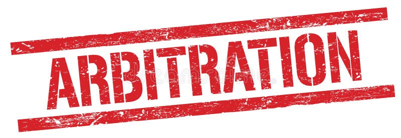 ARBITRATION Text on Red Grungy Rectangle Stamp Stock Illustration ...