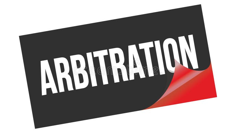 ARBITRATION Text on Black Red Sticker Stamp Stock Illustration ...