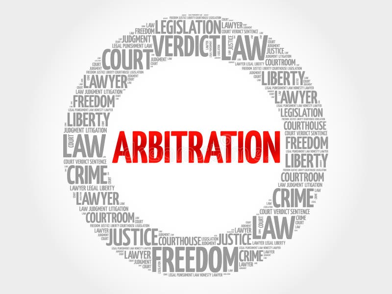 Arbitration word cloud stock vector. Illustration of arbitrator - 223824367