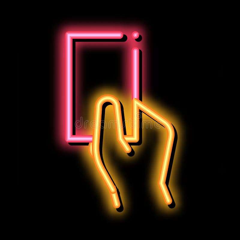 Arbitrator Show Card Neon Glow Icon Illustration Stock Vector
