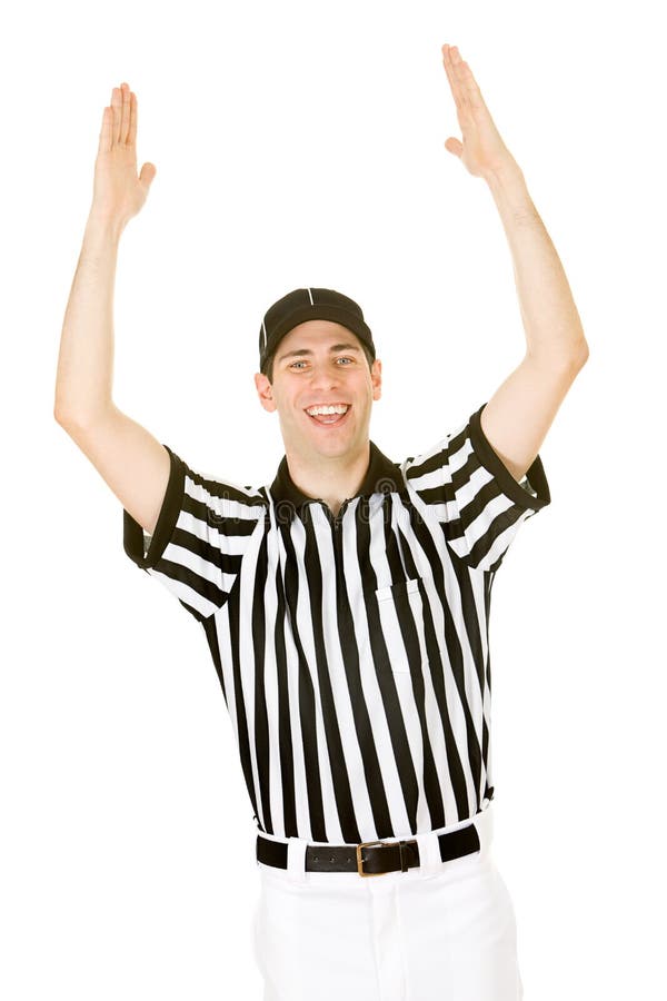 L'arbitre Touchdown Hand Signal Du Football De NFL a Isolé Image stock ...