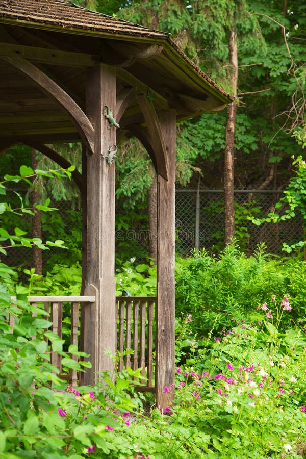 Arbor in garden stock image. Image of bush, outdoors - 31663933