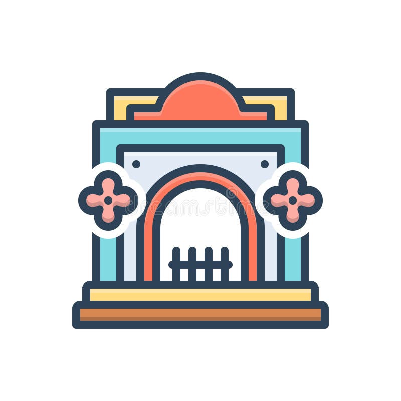 Color Illustration Icon for Arbor, Bower and Gate Stock Vector ...