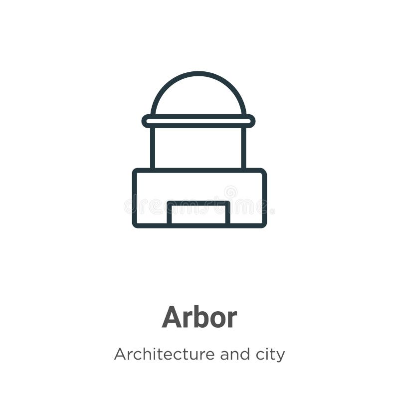 Arbor Outline Vector Icon. Thin Line Black Arbor Icon, Flat Vector ...