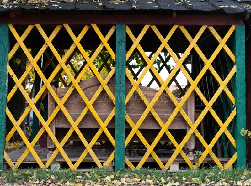 Arbor Painted in Different Colors Stock Image - Image of construction ...