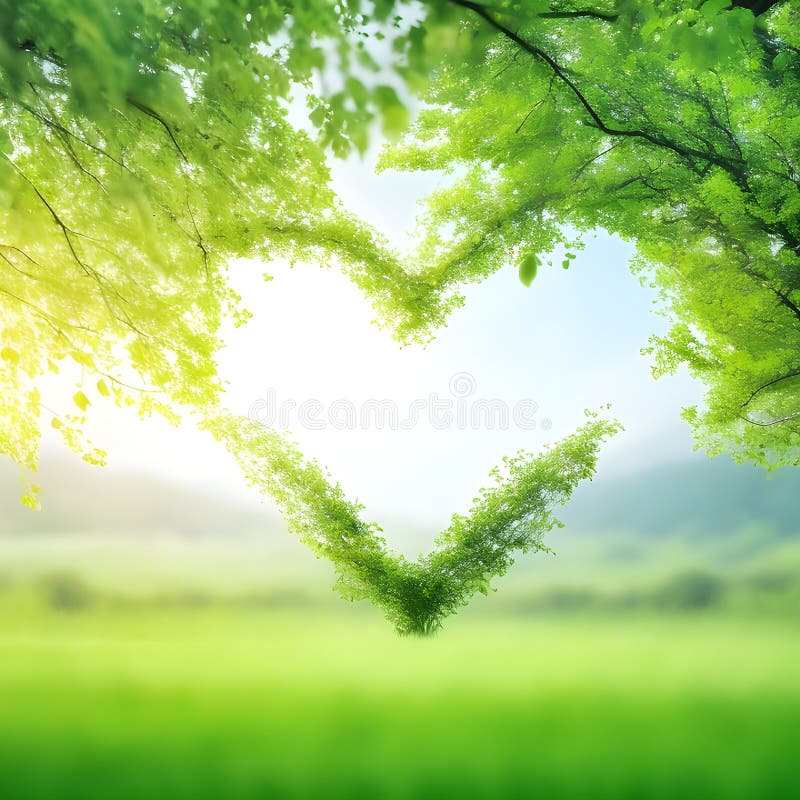 Arboreal Affection: a Heart Formed by Nature S Embrace. Stock ...