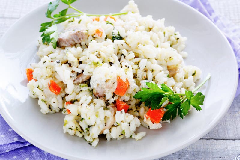 Arborio Rice with Cheese and Vegetables Stock Photo - Image of ...