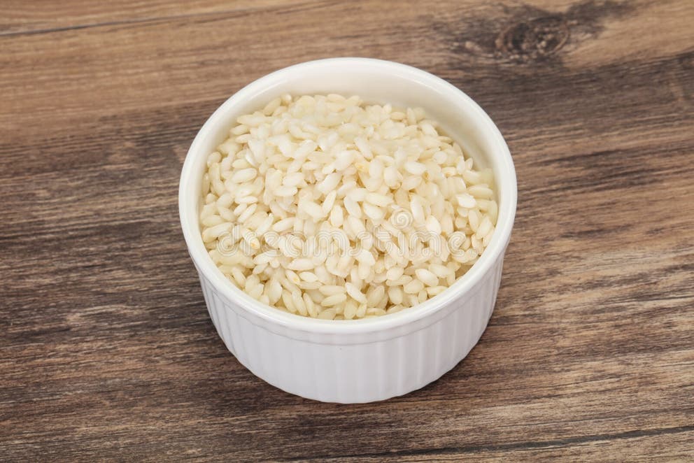 Arborio Rice for Italian Risotto Stock Image - Image of cereal, bowl ...