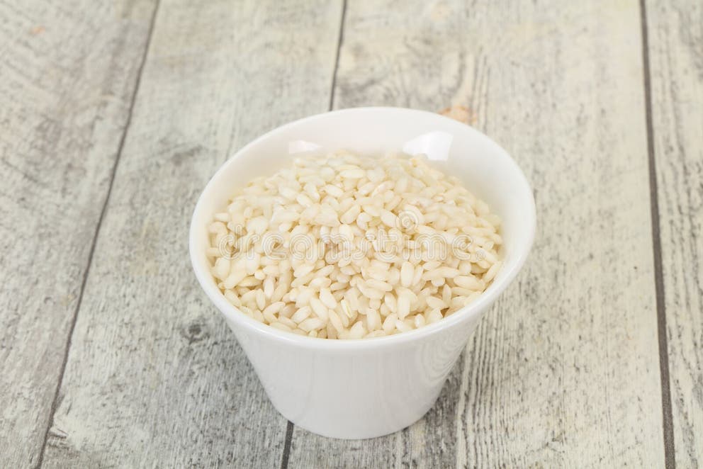 Arborio Rice for Italian Risotto Stock Photo - Image of bowl, healthy ...