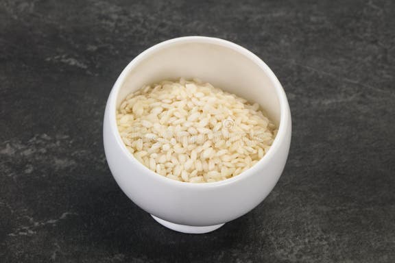 Arborio Rice for Italian Risotto Stock Image - Image of rice, round ...