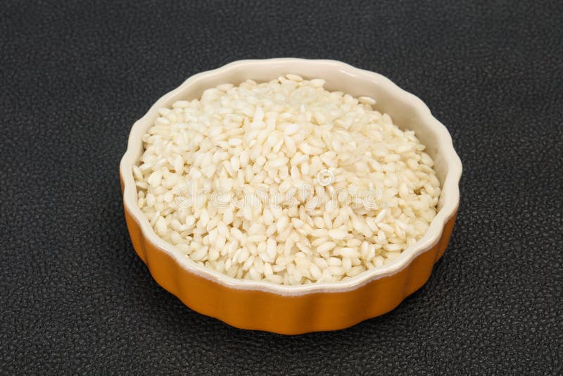 Arborio Rice for Italian Risotto Stock Image - Image of uncooked ...
