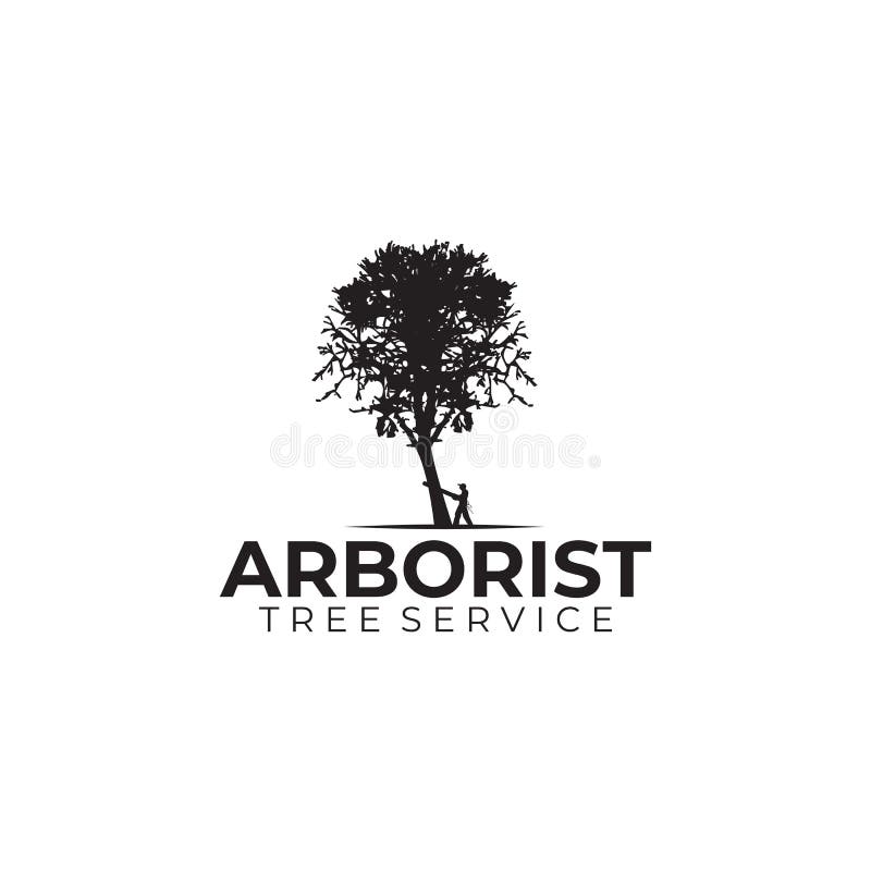 Arborist Tree Cutter Logo Design Stock Vector - Illustration of ...