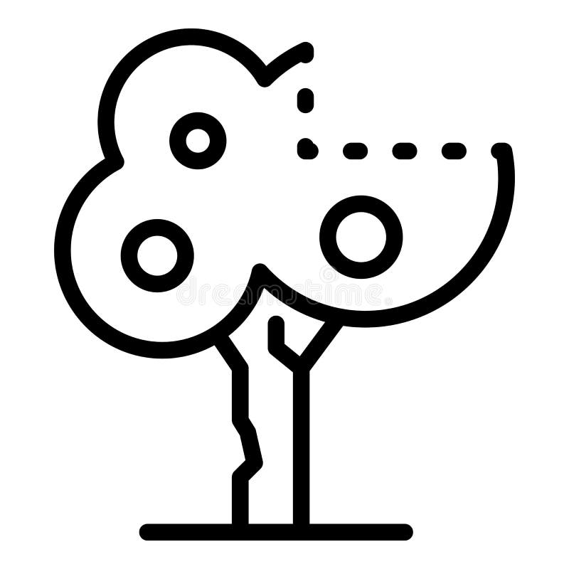 Arborist Tree Icon Outline Vector. Worker Chainsaw Stock Vector ...