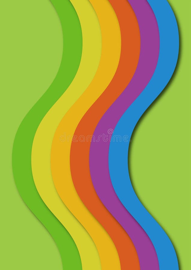 Abstract Pattern Colorful Curves Rainbow Style Graphic Design with Drop ...