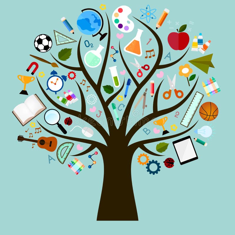 Arbre De Maths Illustration De Chiffres D'isolement Sur Le Fond Blanc ...