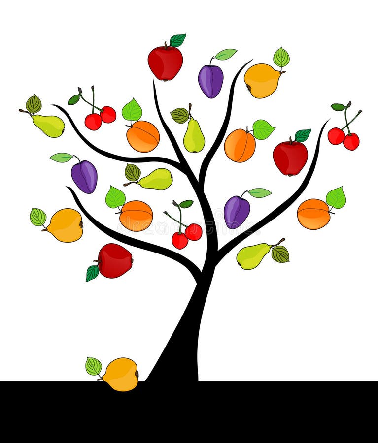 Arbre fruitier illustration de vecteur. Illustration du coupure - 28853302