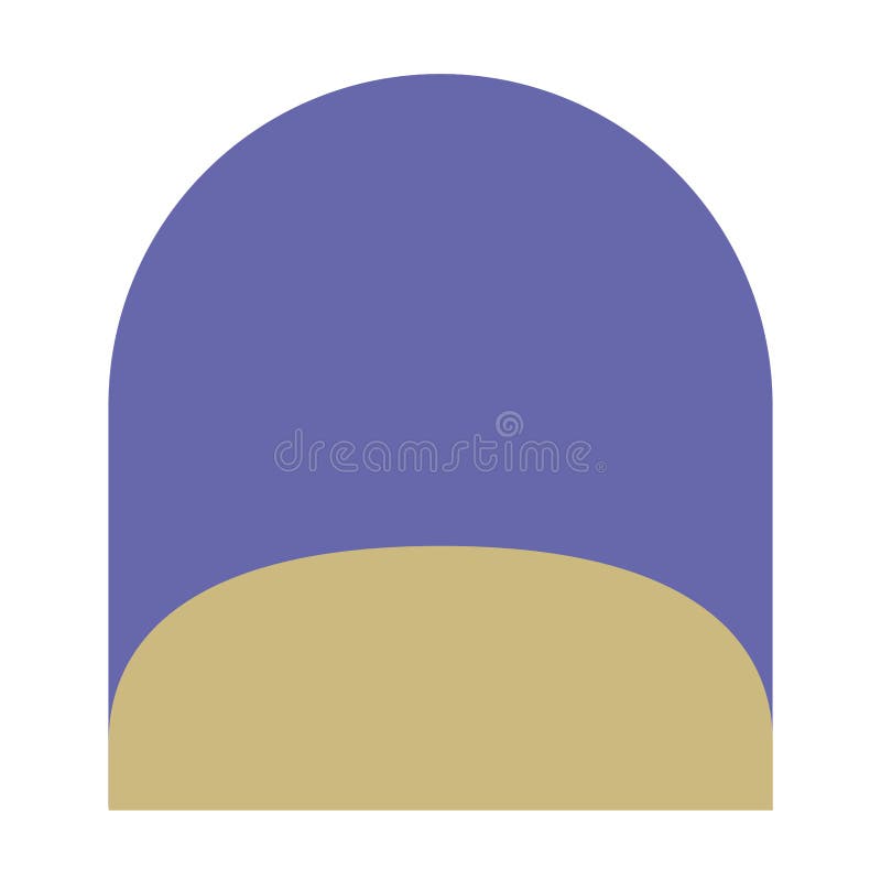 Arc Abstract Shape Violet and Yellow Colours Design Element Stock ...