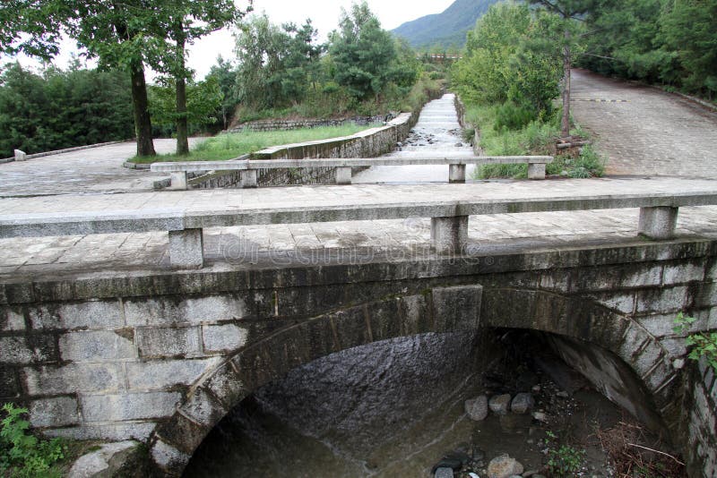 Arc bridge stock image. Image of bridge, tree, stone - 26394019