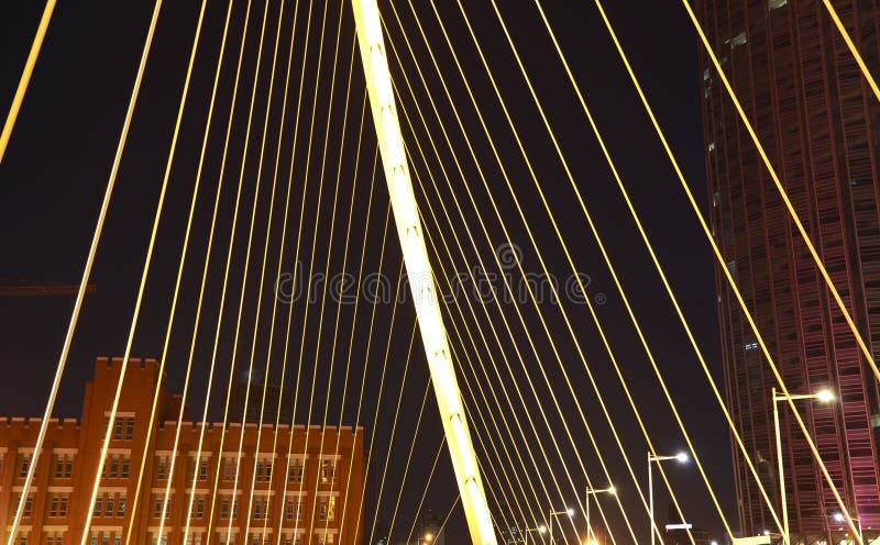 Arc Bridge Close-up of Nigh Stock Photo - Image of chinese, district ...