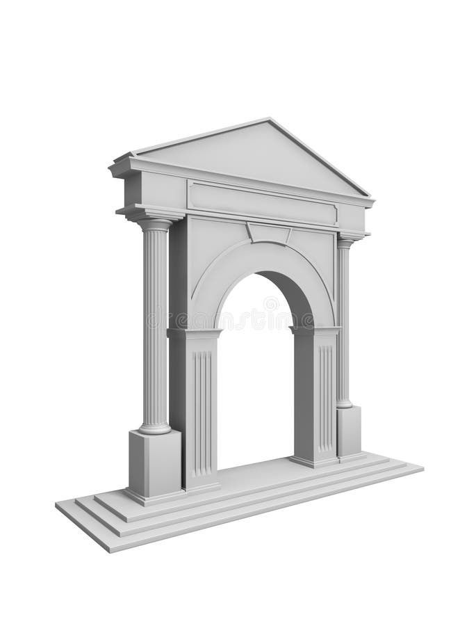 Arc with column stock illustration. Illustration of choice - 8794273