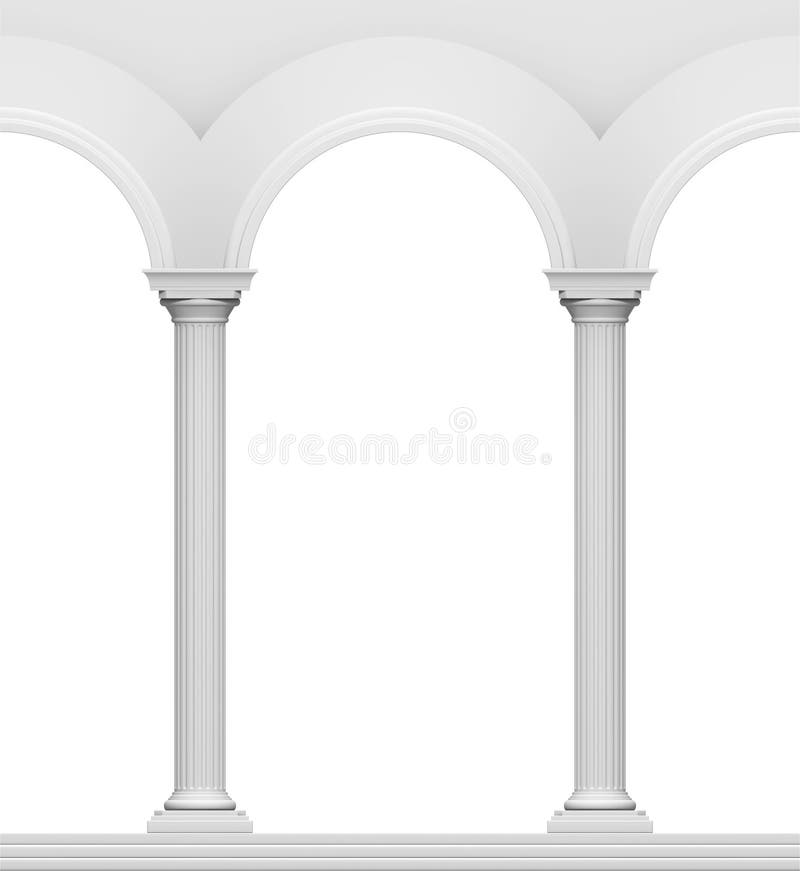 Greek Column with Flower on the Top Stock Photo - Image of capitol ...