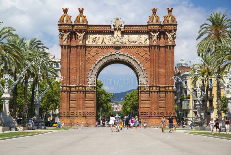 L'Arco Di Trionfo - Barcellona Fotografia Stock - Immagine di quadrato ...