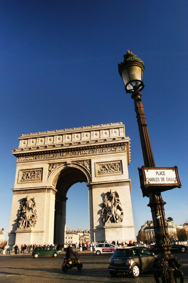 Arc de triomphe front view editorial image. Image of eternal - 4282485