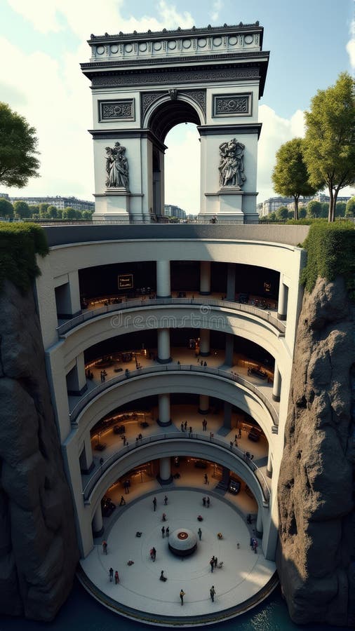 The Arc De Triomphe Inside Out a Surreal Modern Twist on Parisian ...