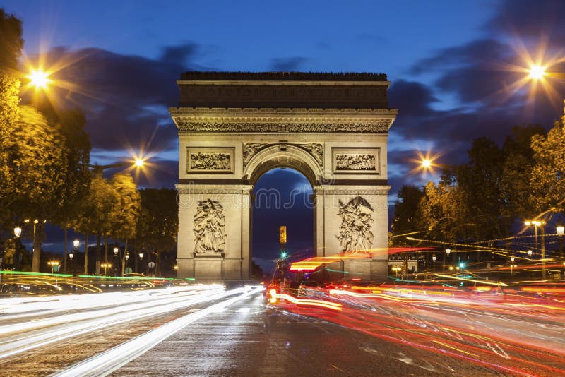 Triomphe gate in Paris stock photo. Image of life, monument - 130532728