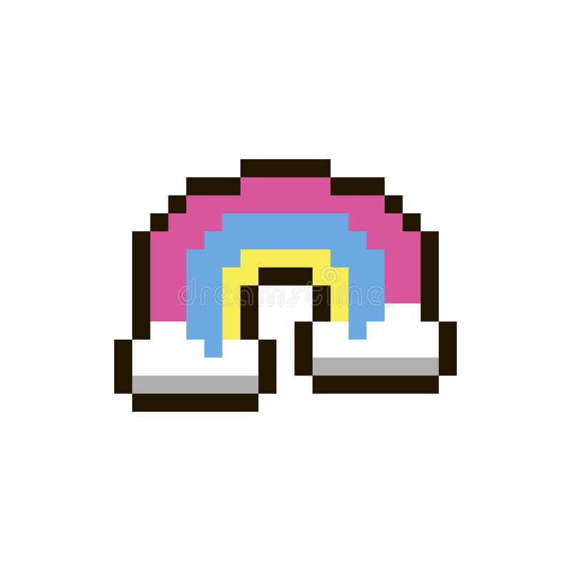 Arc-en-ciel de Pixel illustration stock. Illustration du en - 13276979