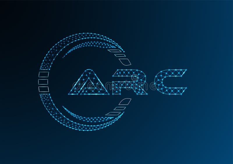 ARC Low Poly Letter Logo Vector Design. Stock Illustration ...