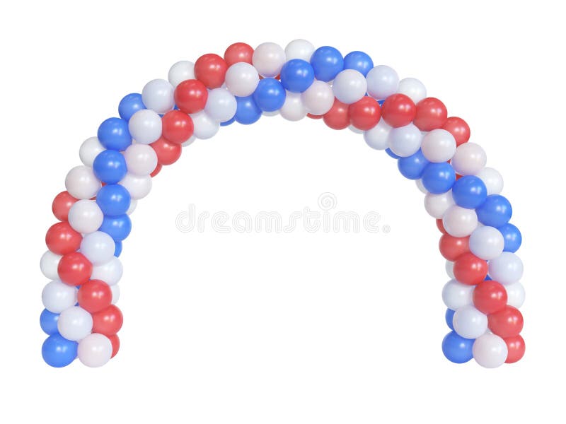 Arc Made of Balloons, Balloon Gate, Portal, 3d Rendering Stock ...