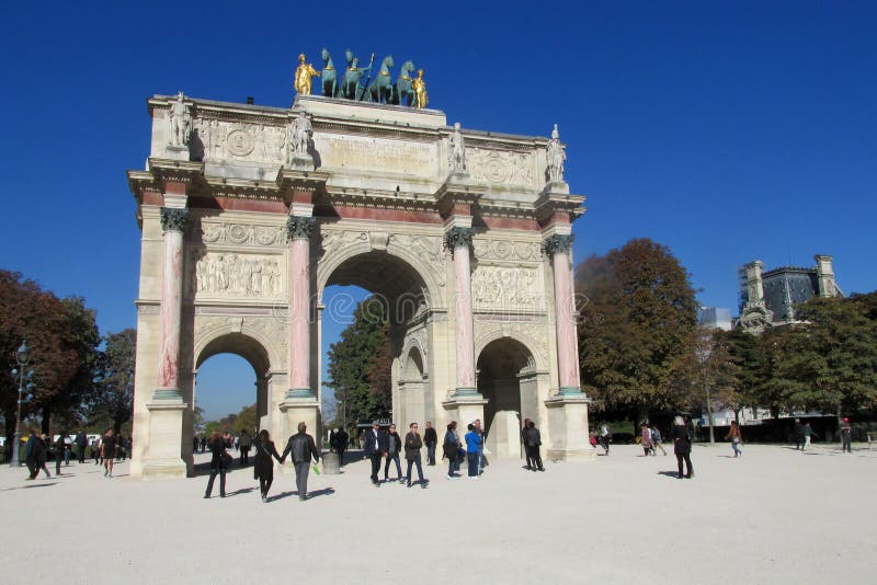 Arc monument in Paris editorial image. Image of beautiful - 78841190