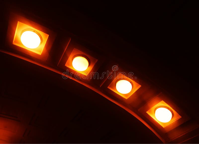 Arc Orange Lamps Architecture Background Stock Image - Image of ...