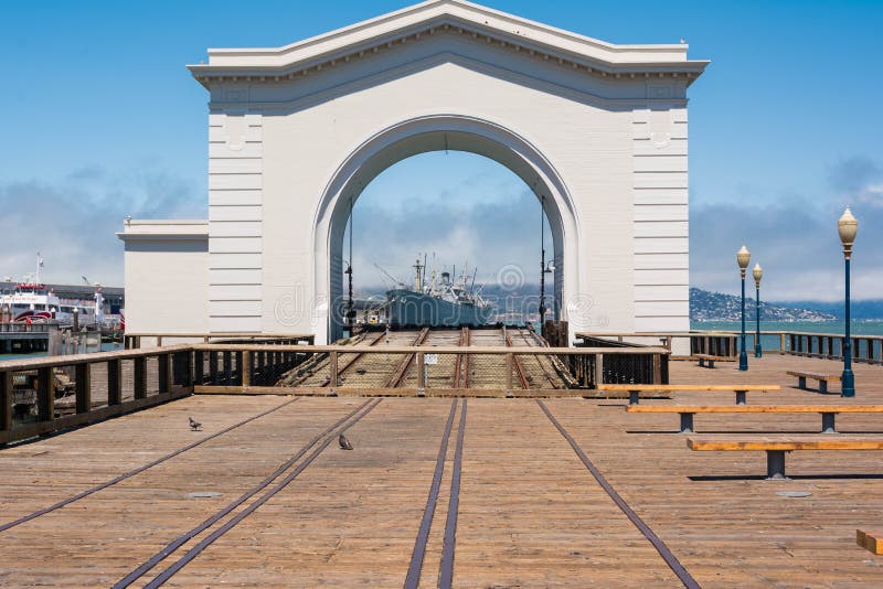 The Arc and the Ship in San Francisco Stock Photo - Image of ship ...