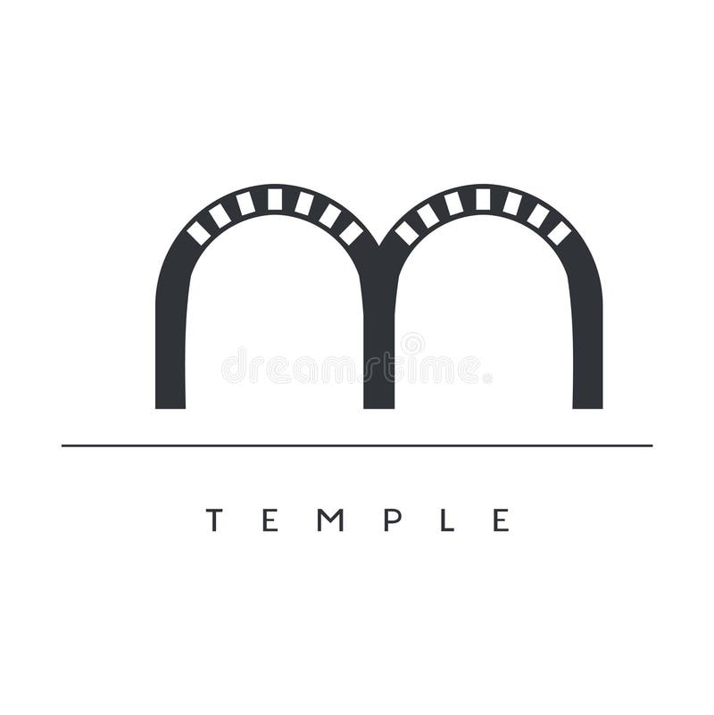 Arc temple symbol stock illustration. Illustration of stone - 349985513