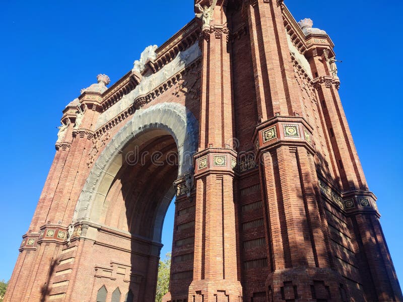 Arc Triomf a Beautiful Day in the Stock Photo - Image of triomf ...