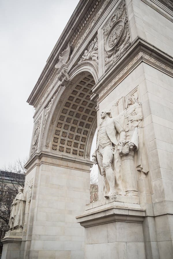 Arc of Washington Square in Manhattan Stock Image - Image of monument ...