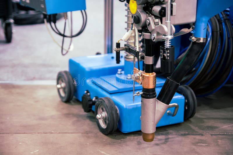 Arc Welding Robot. Automated Welding Process Stock Photo - Image of ...