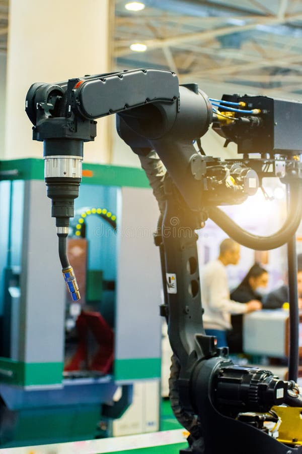 Arc Welding Robot. Automated Welding Process Stock Photo - Image of ...