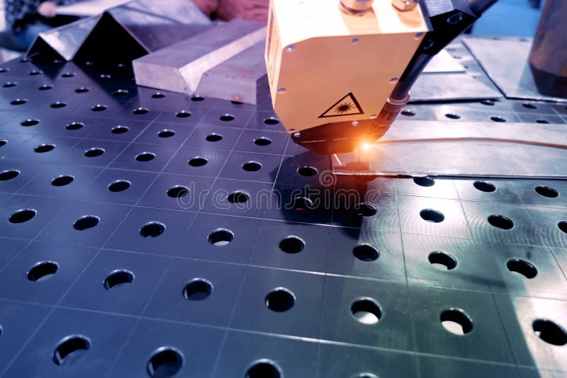 Arc Welding Robot. Example of Working with a Laser Pointer Stock Image ...
